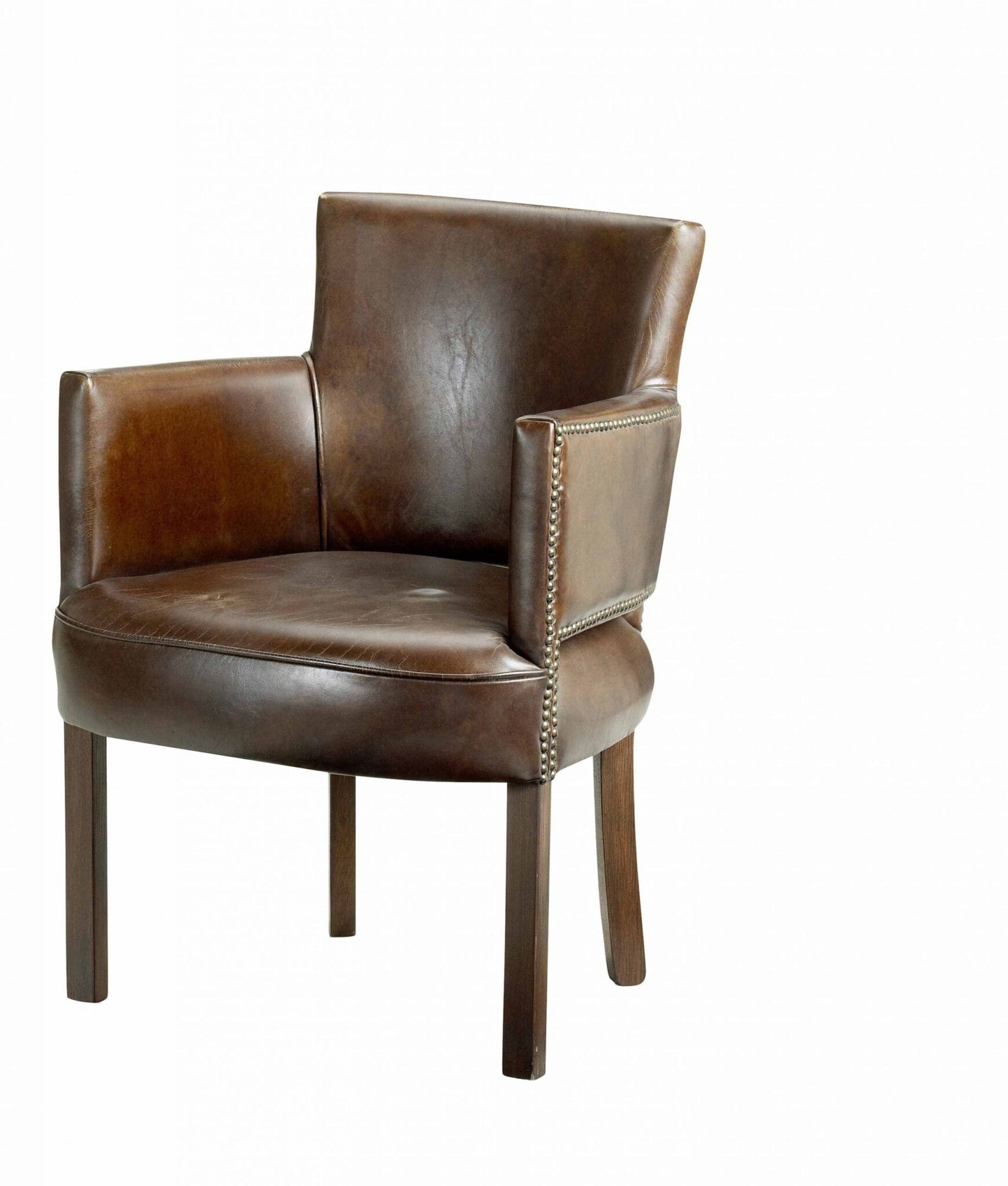 Newark Dining Chair Vintage Cigar & Antique Oak | Johnston Imports